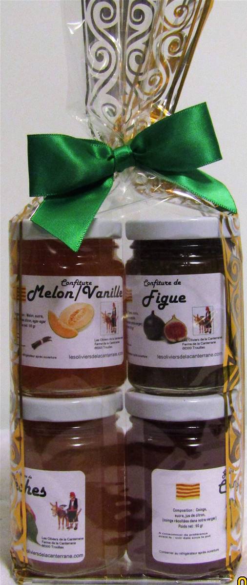 Confitures du Roussillon : sachet 4 confitures 100gr